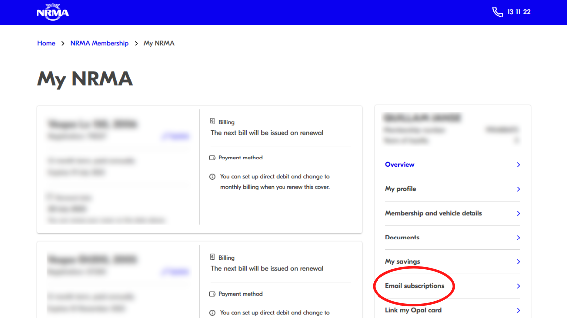 Open Road NRMA Magazine Preferences